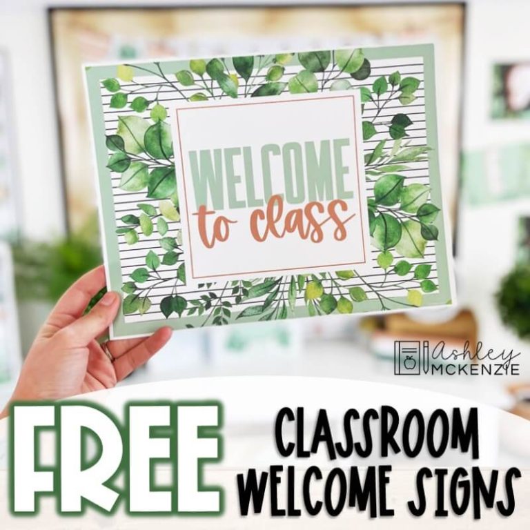 Modern Greenery Classroom Decor - Ashley McKenzie Decor