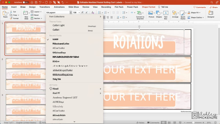 How to Layer Text in PowerPoint for a Bold Look - Ashley McKenzie Decor