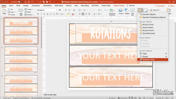 How to Layer Text in PowerPoint for a Bold Look - Ashley McKenzie Decor