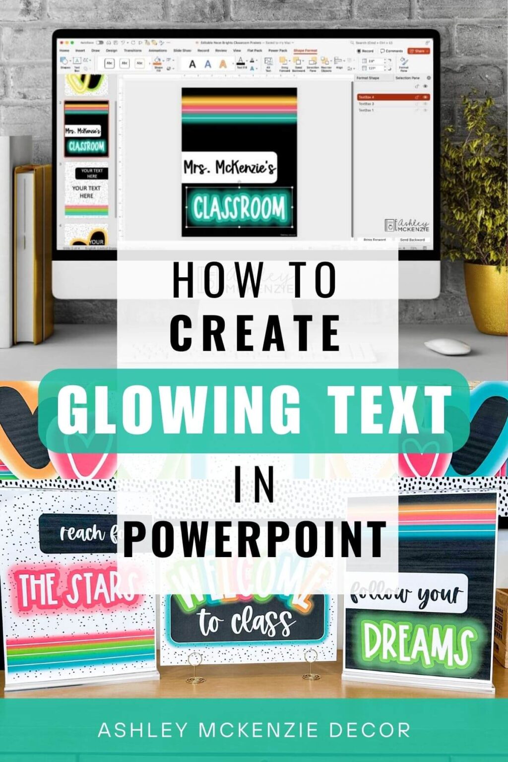 How to Make Text Glow in PowerPoint - Ashley McKenzie Decor