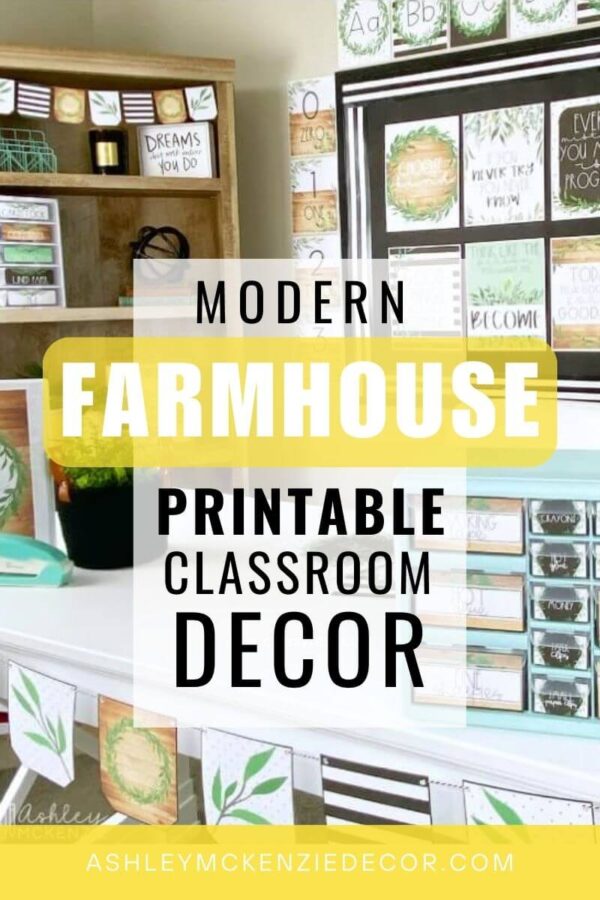 Modern Farmhouse Classroom Decor - Ashley McKenzie Decor